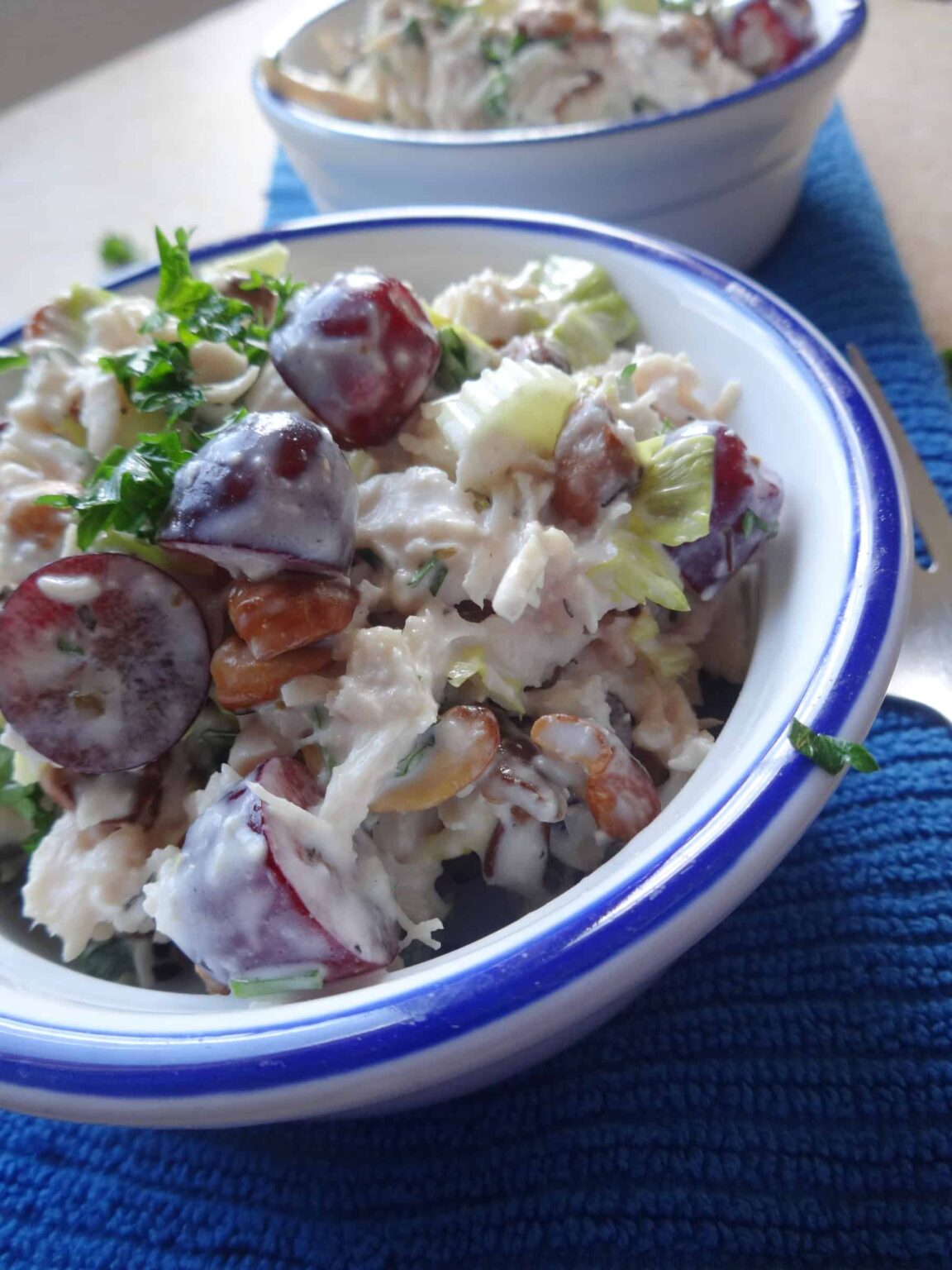 Fruited Chicken Salad with Grapes & Cashews - Savory With Soul