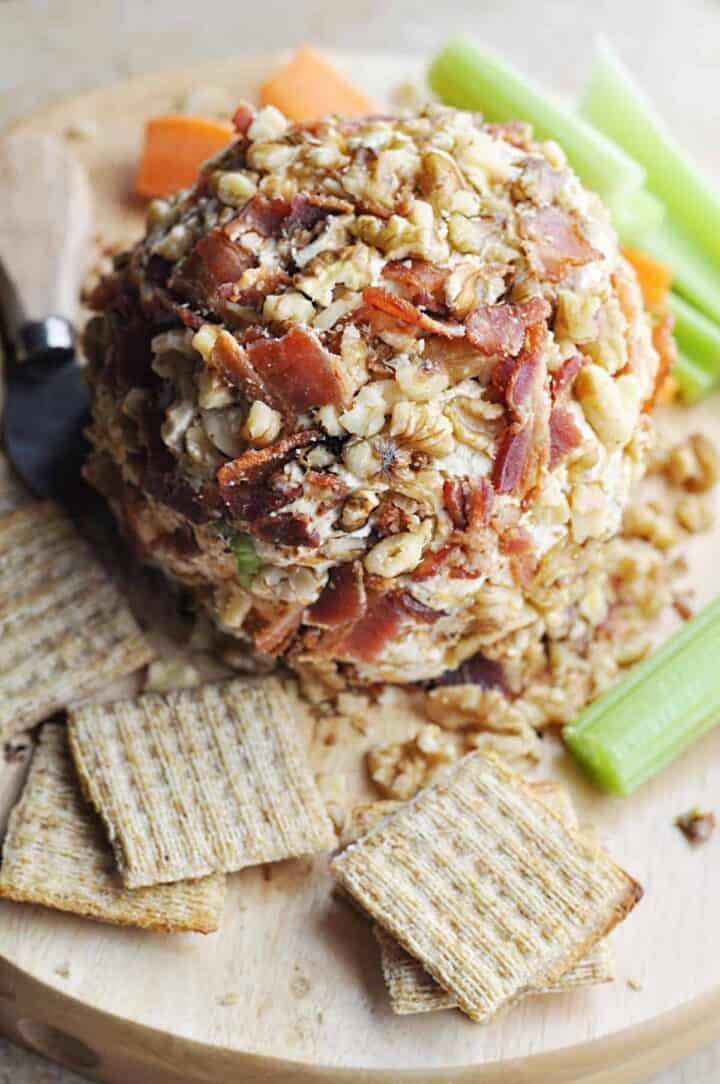 Cheese Ball Recipe with Bacon & Walnuts - Savory With Soul