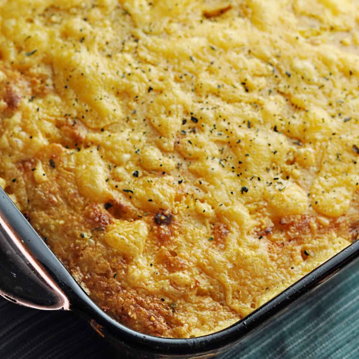 Sweetcorn Bake (Corn Casserole with Cream Cheese) - Savory With Soul