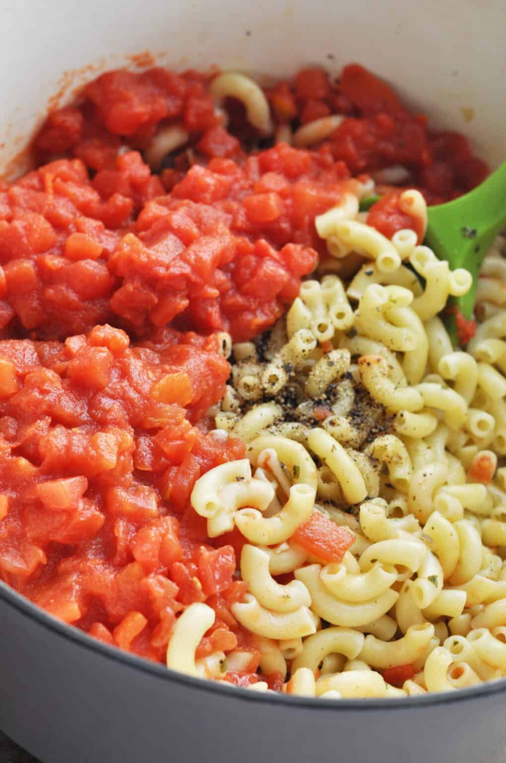 Macaroni and Tomatoes (easy w/ few ingredients) - Savory With Soul